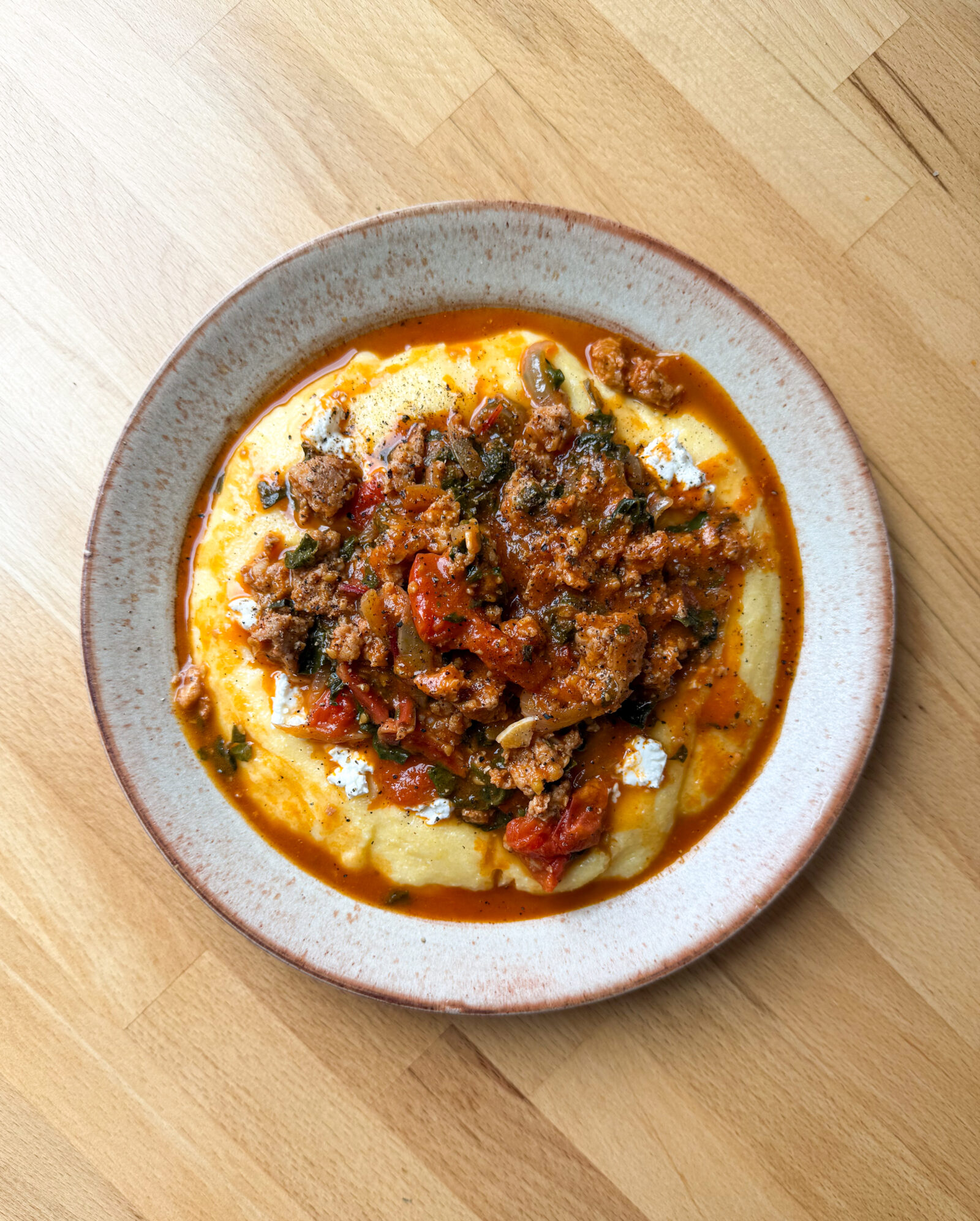 Sausage Ragu with Goat Cheese Polenta – For the Love of Dinner